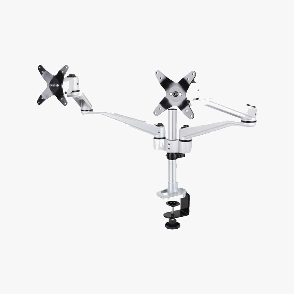 Monitor Mounts MR122 VESA Desktop C-clamp Swivel Dual Screen 24”~27 ...