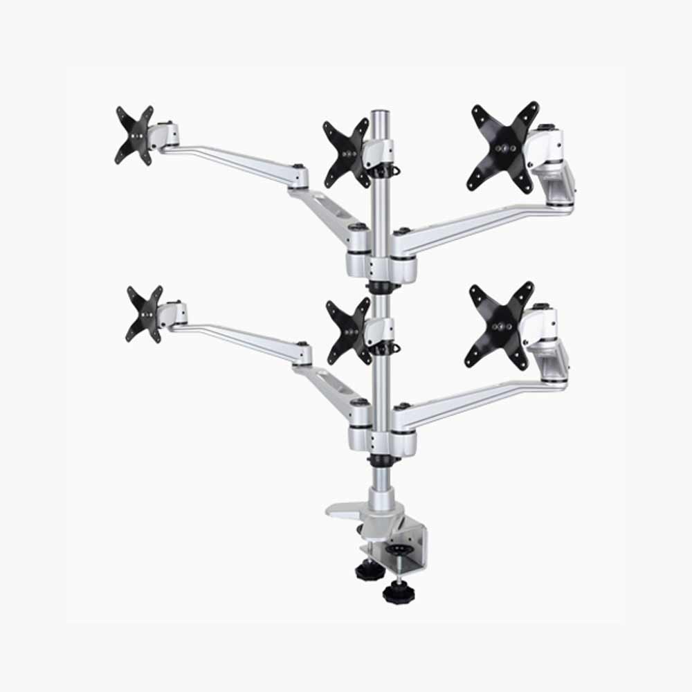 Monitor Mounts MR170 VESA Desktop Spring Lift 6 Screens - AVIQ Singapore