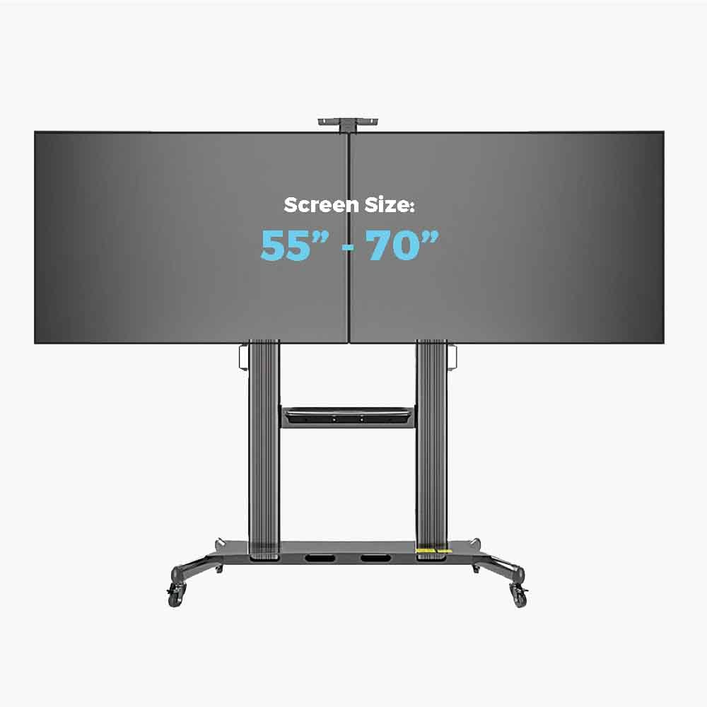 Mobile TV Stand T85 Dual Screen Up to 65 Inch Max Load:136 Kg - AVIQ ...